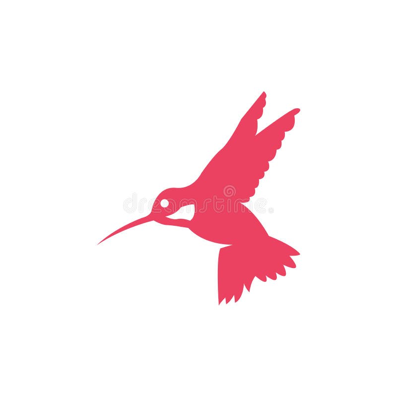 Simple Modern Flying Hummingbird Logo - Vector Illustration Stock ...