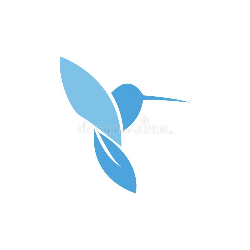 Modern Hummingbird Logo Simple Flying - Vector Stock Vector ...