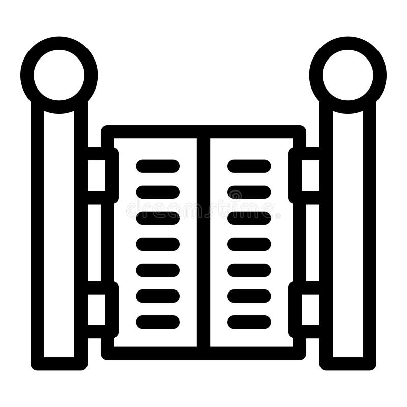 Simple Modern Gate Icon Representing Security and Access Control Stock ...