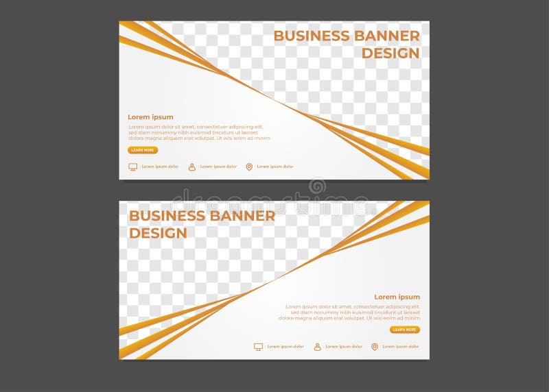Simple Modern Gradient Business Banner Template Stock Vector ...