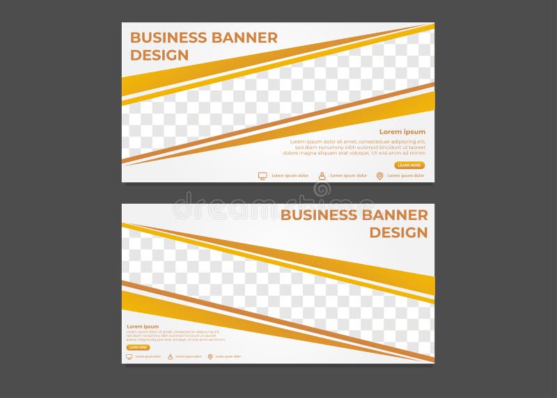 Simple Modern Gradient Business Banner Template Stock Vector ...