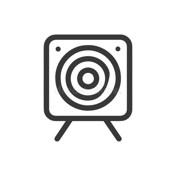 Modern Square Target Icon on Stand Stock Vector - Illustration of ...