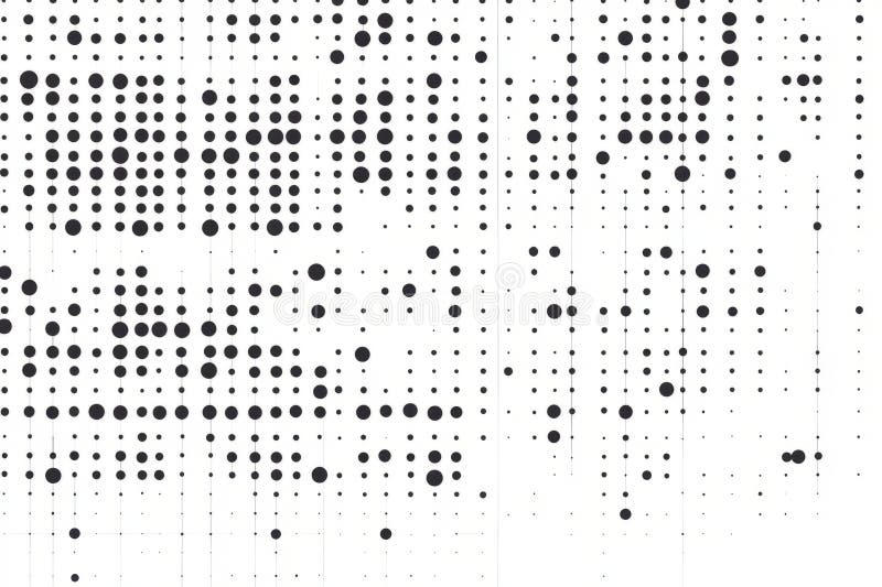 A Simple and Modern Illustration of Clean, Black Dots Scattered in a ...