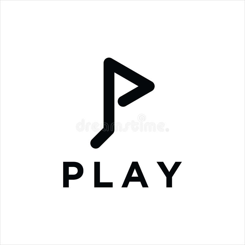 Simple Modern Initial `P` Logo Vector, `P` for `Play Stock Vector ...