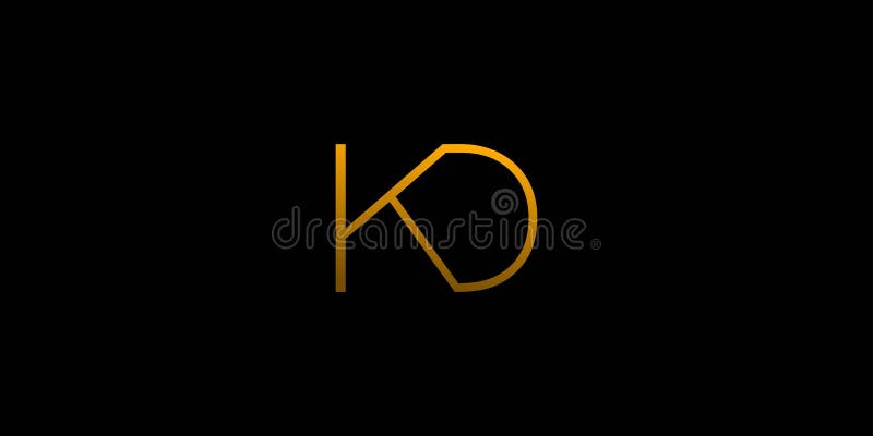 Modern KD Initials Logo Design Stock Vector - Illustration of logo ...