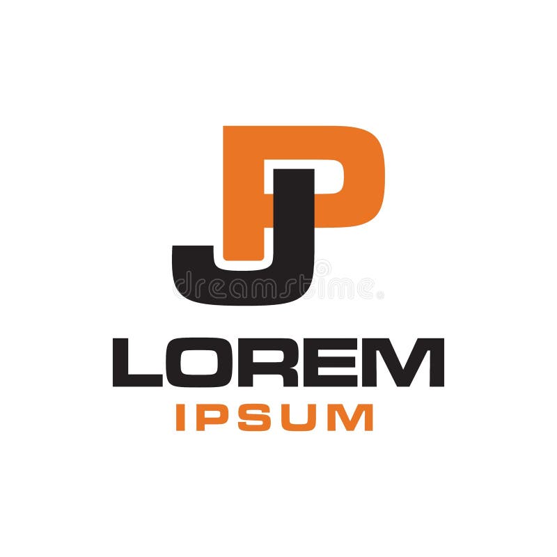 Simple Modern Letter JP Logo Template Stock Vector - Illustration of ...