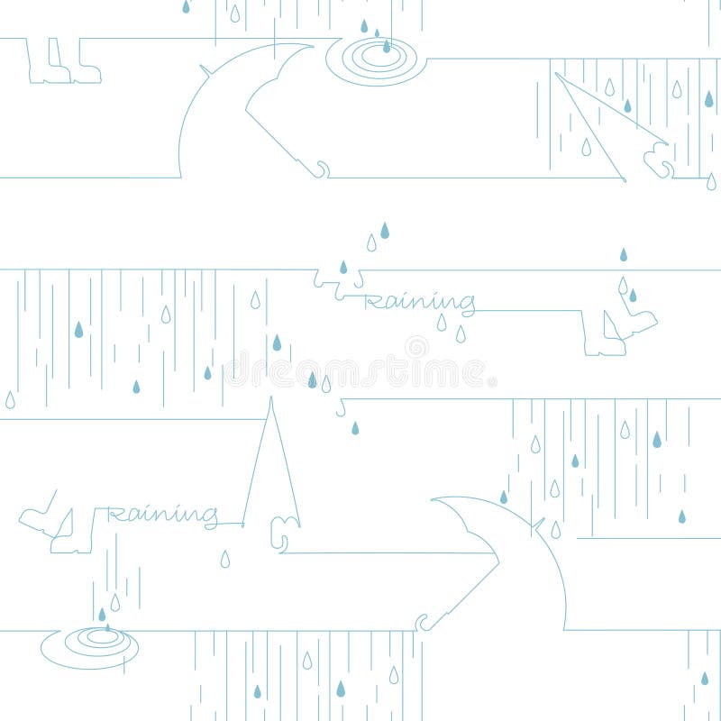 Simple and Unique Line Umbrella Pattern, Stock Illustration ...