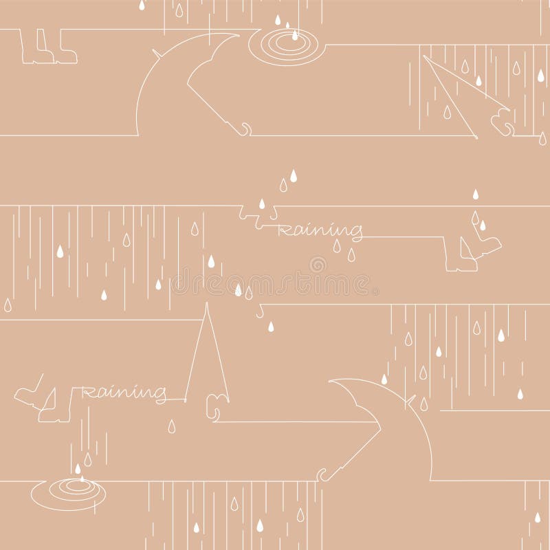 Simple and Unique Line Umbrella Pattern, Stock Vector - Illustration of ...