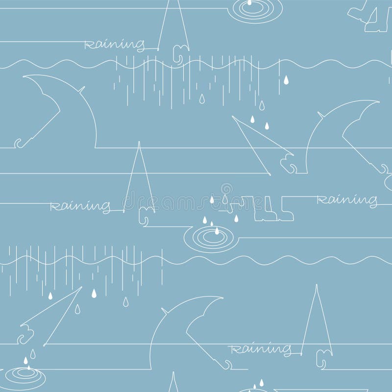 Simple and Unique Line Umbrella Pattern, Stock Illustration ...