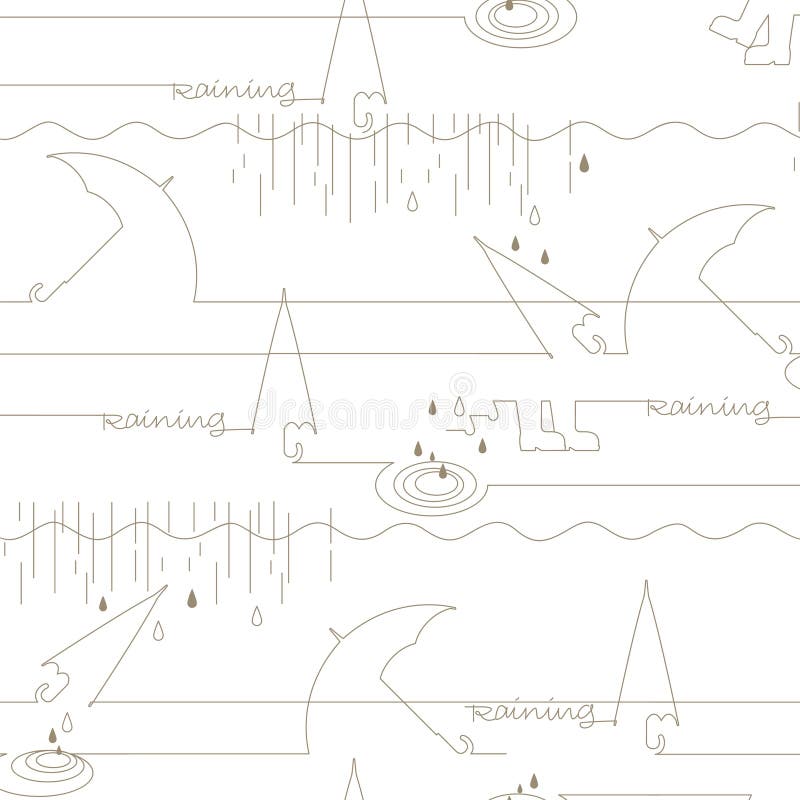 Simple and Unique Line Umbrella Pattern, Stock Vector - Illustration of ...