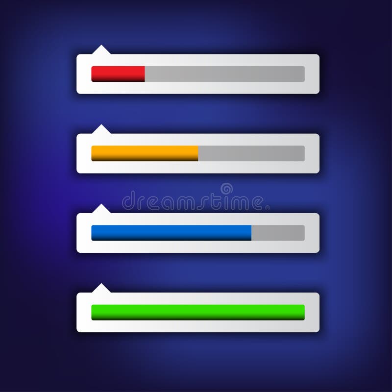 Modern Loading Bar on White Background Stock Illustration ...