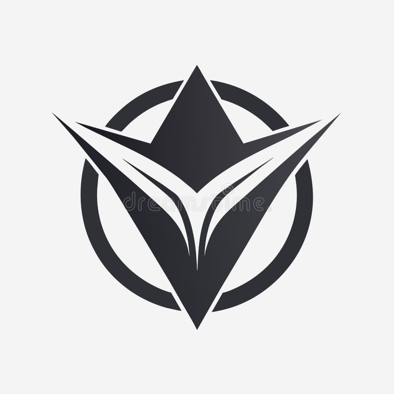 A Simple and Modern Logo Design Featuring a Black V-shaped Star within ...