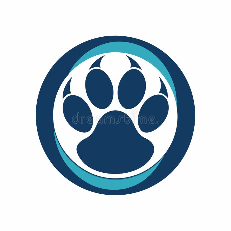 Simple Paw Print Logo Stock Illustrations – 6,086 Simple Paw Print Logo ...