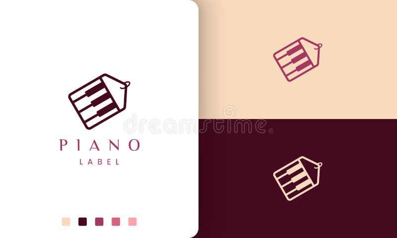 Simple and Modern Logo or Label Icon for Piano Shop Stock Vector ...