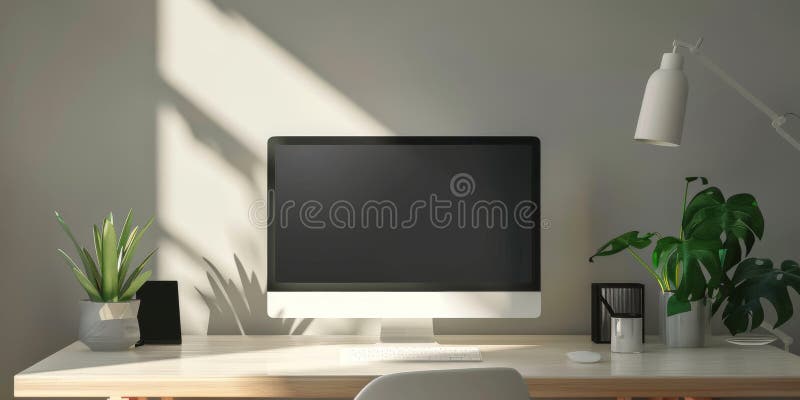 Simple and Modern Mockup Setup with a Neutral Background. Stock ...