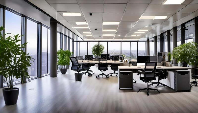 Simple and Modern Office Image Stock Illustration - Illustration of ...