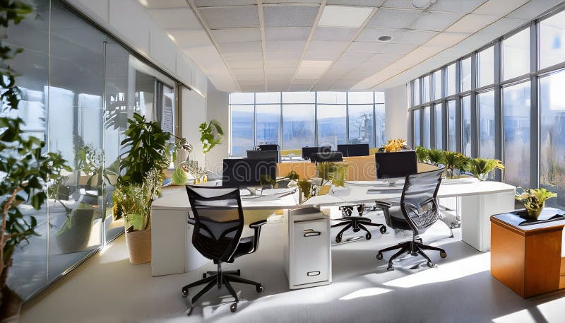 Simple and Modern Office Image Stock Illustration - Illustration of ...