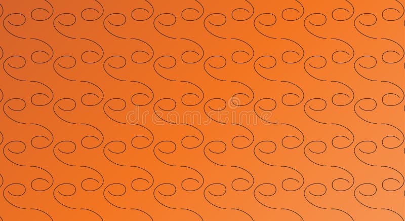 Simple Modern Orange Swirl Line Pattern Stock Vector - Illustration of ...