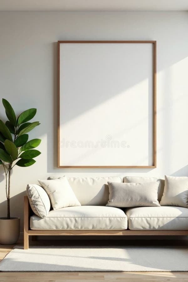 Simple Modern Oversized Frame, Clean Lines, Neutral Tones, Grey, Large ...