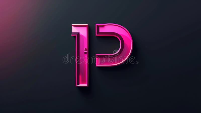 Simple and Modern Pink Letter P on a Black Background. Ideal for ...