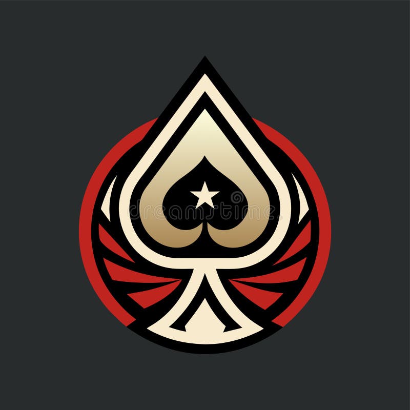 A Simple, Modern Poker Suit Logo Featuring a Star in the Center ...
