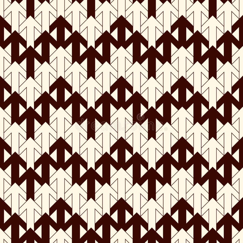 Simple Modern Print with Interlocking Arrows. Contemporary Abstract ...