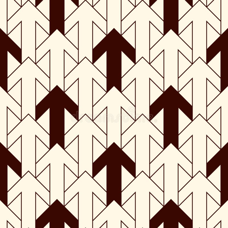 Simple Modern Print with Interlocking Arrows. Contemporary Abstract ...