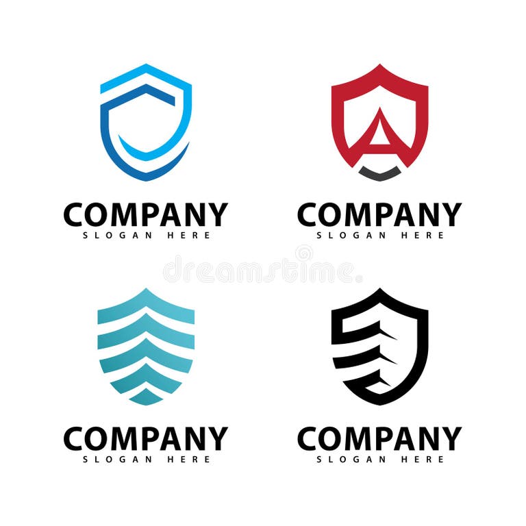 Simple Modern Shield Logo Template Illustration Design Stock Vector ...