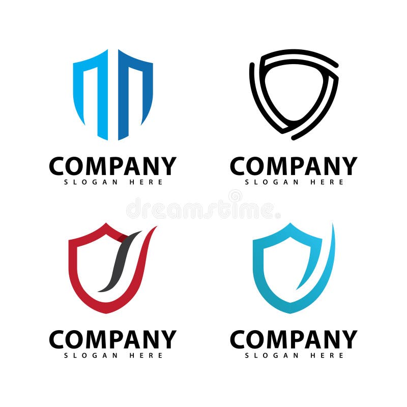 Simple Modern Shield Logo Template Illustration Design Stock Vector ...