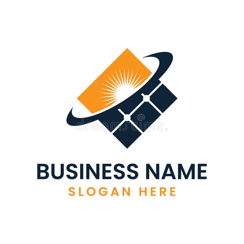 Simple Modern Solar Energy Logo Template 01 Stock Vector - Illustration ...