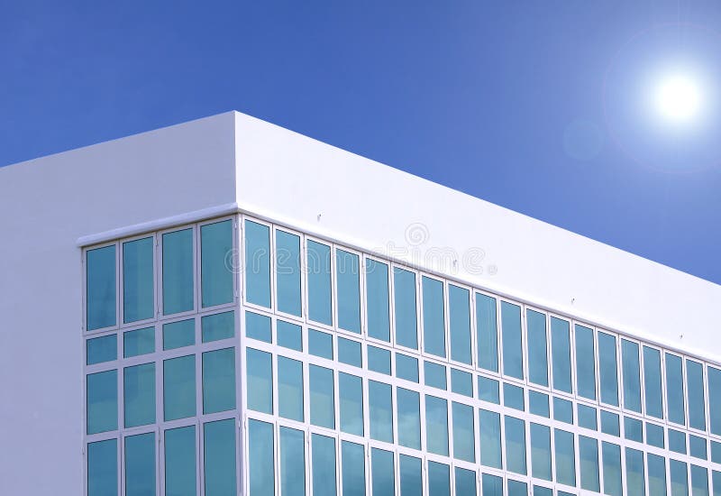 Simple Modern Stylish White Building Stock Image - Image of ...
