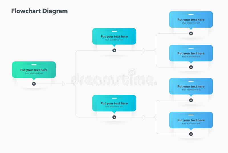 Simple Modern Template for Flowchart Diagram Stock Vector ...