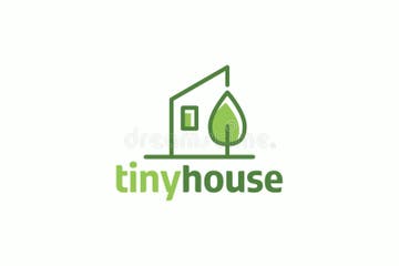A Simple Modern Tiny House Logo in Line Style Stock Vector ...