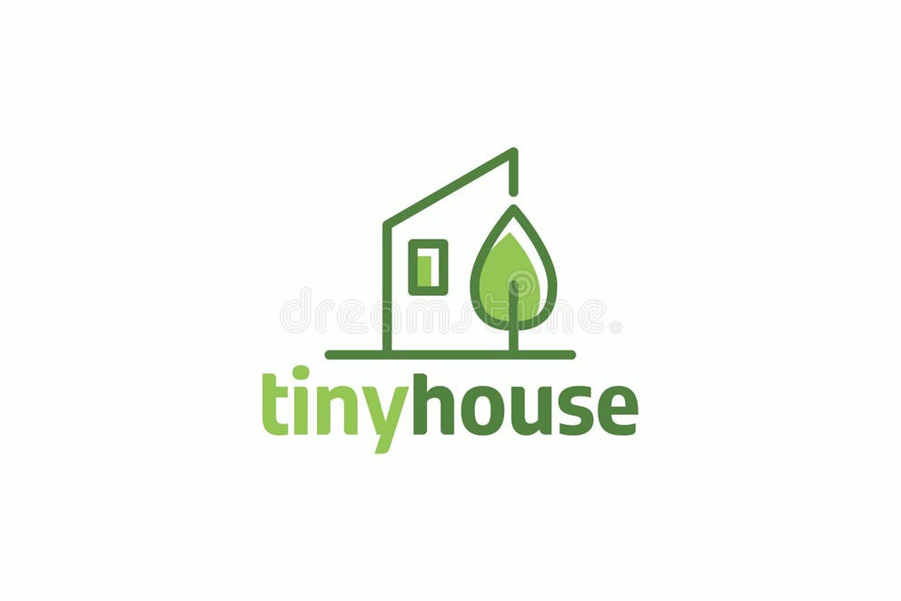 A Simple Modern Tiny House Logo in Line Style Stock Vector ...