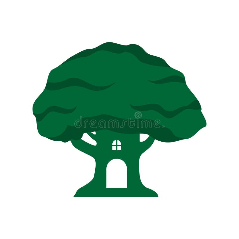 Simple Modern Treehouse Logo Design Graphic Vector Illustration Stock ...