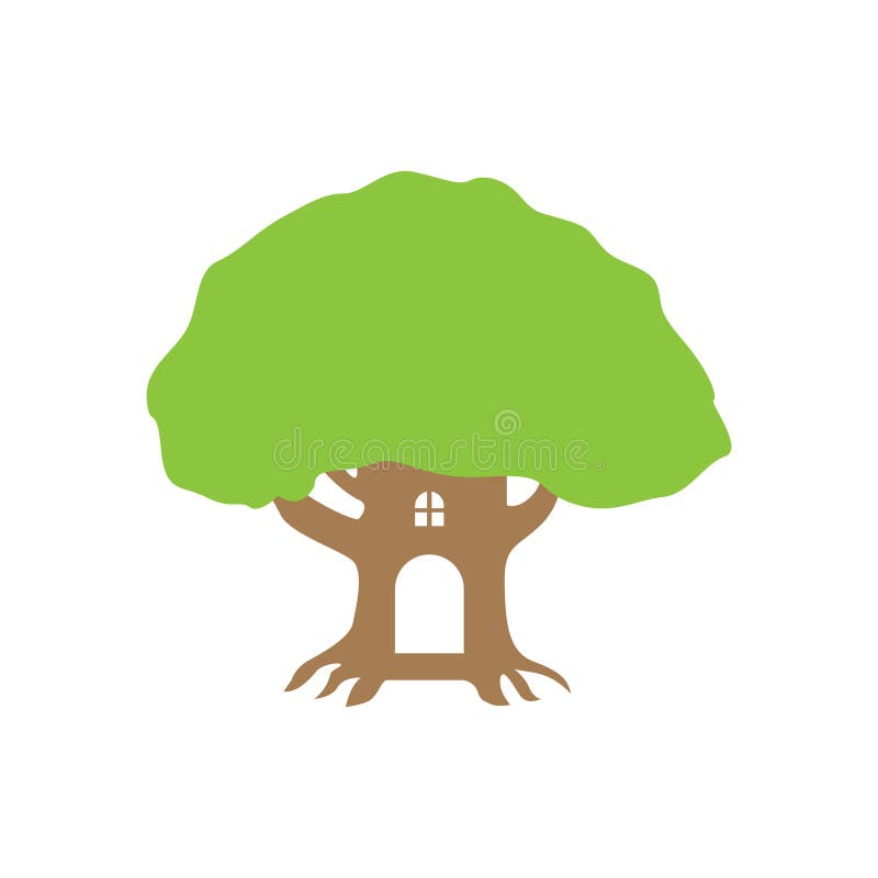 Simple Modern Treehouse Logo Design Vector Illustration Stock Vector ...
