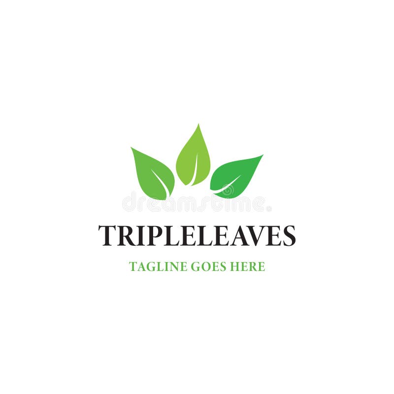 Simple Modern Triangle with Leaf Logo Applied for Beauty and Spa Logo ...