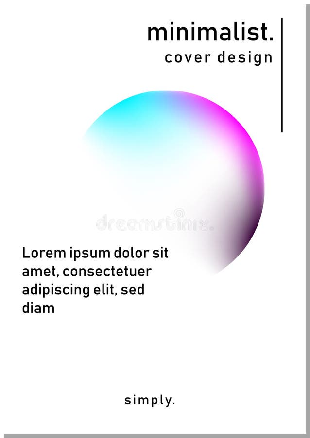 Simple and Modern Vector Design with Copy Space. Gradient Simple Cover ...
