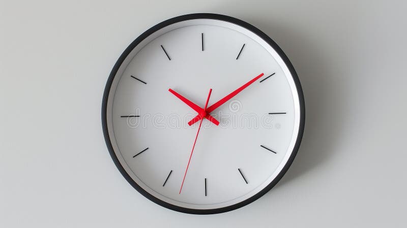 Modern Wall Clock on Light Background Stock Photo - Image of decor ...