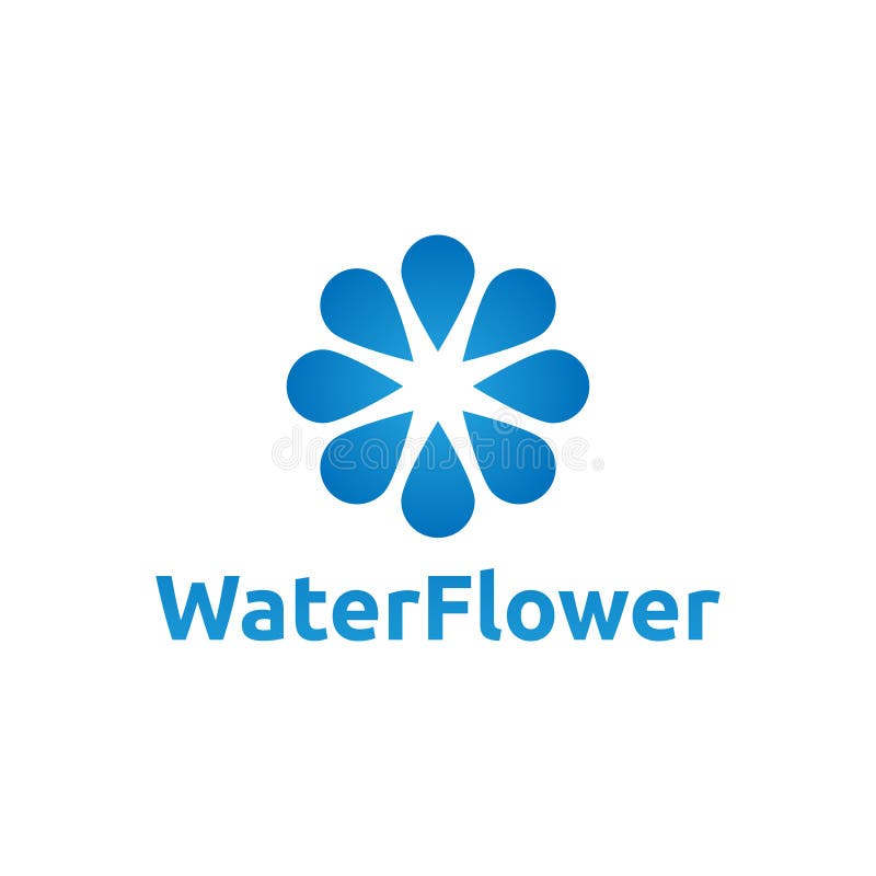 Water or Drop Flower Vector Logo Template Stock Vector - Illustration ...