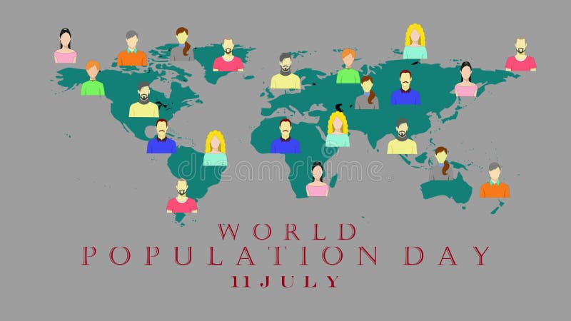 Simple and Modern World Population Day Stock Video - Video of video ...