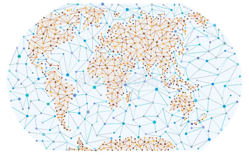 Simple molecular map stock vector. Illustration of design - 94729002