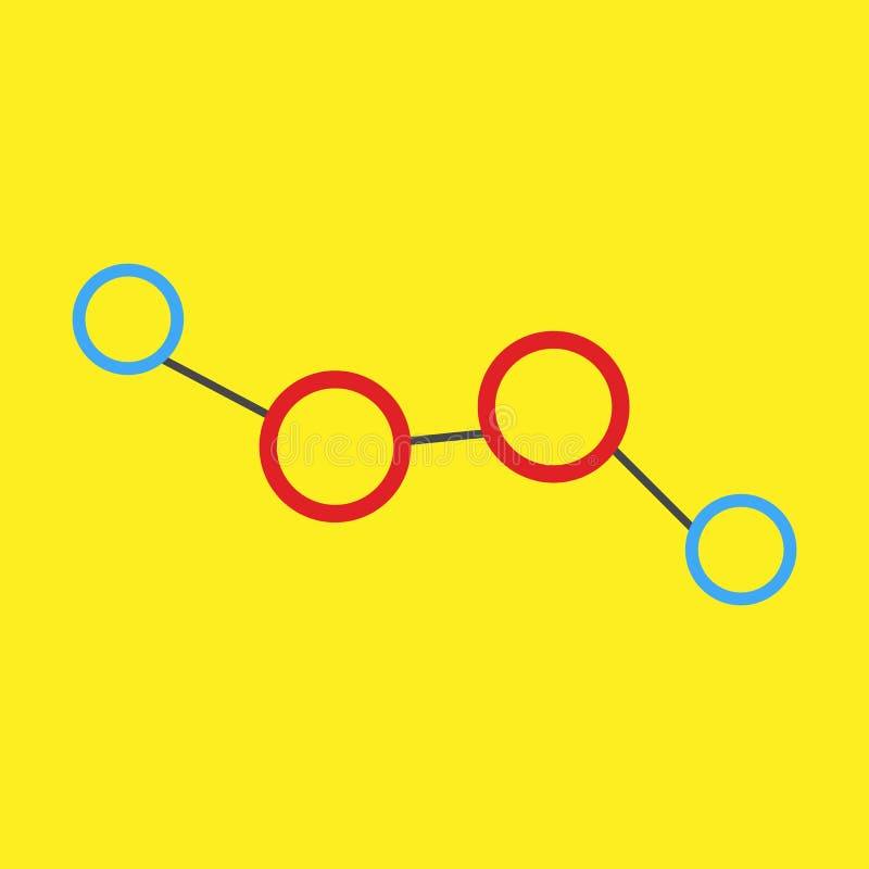 Simple Molecule with CMYK Coloured Atoms Stock Illustration ...