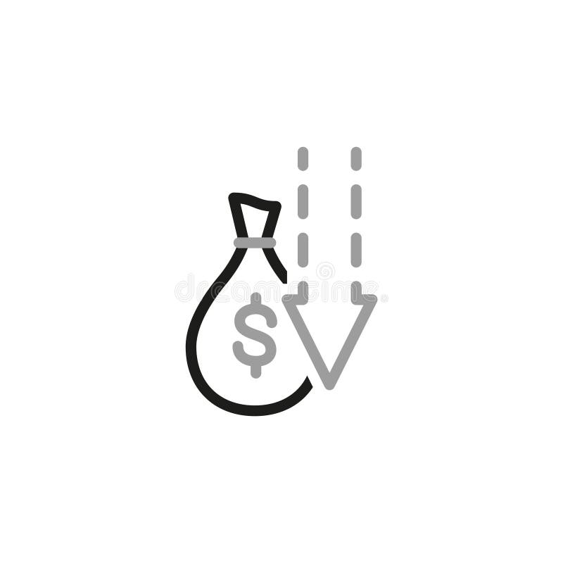 Simple of Money Movement Related Vector Icons. Profit and Income Drop ...