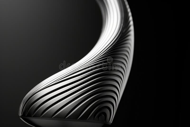 A Simple, Monochromatic Image of a Curved Shape Stock Photo - Image of ...