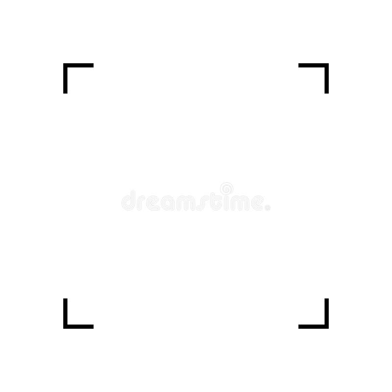 Simple Monochromatic Vector Graphic of a Camera Viewfinder Stock Vector ...