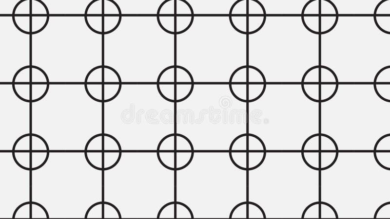 Simple Monochrome Connected Circle and Square Pattern Stock Vector ...