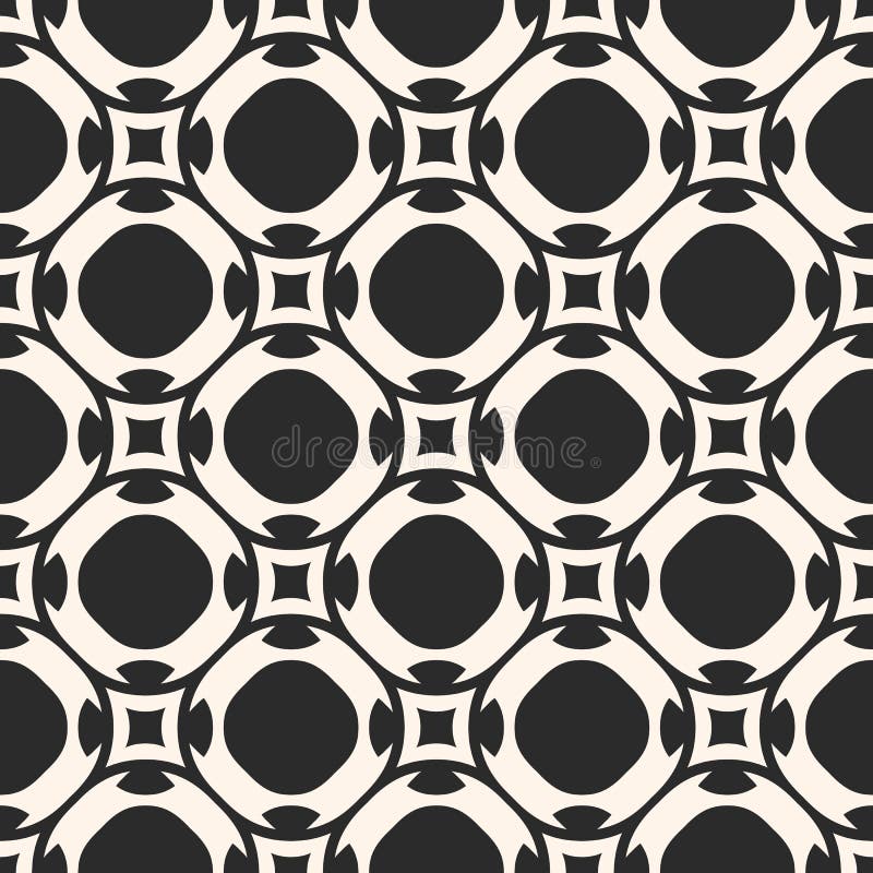 Simple Monochrome Geometric Ornament. Vector Seamless Pattern Stock ...