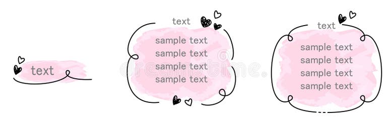 Set of Simple Monochrome Wire-style Text Frames. Stock Vector ...