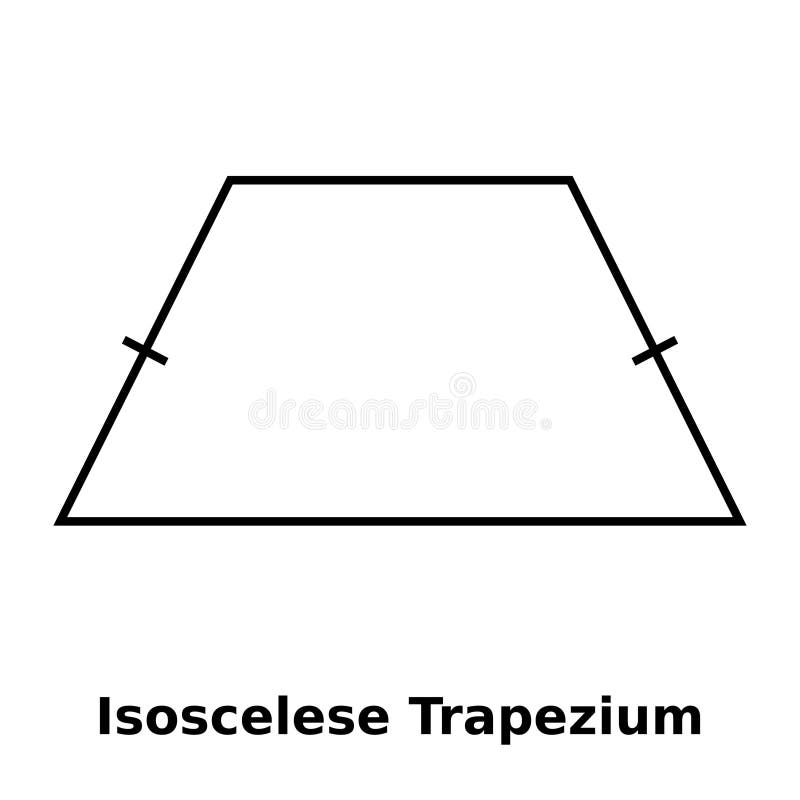 Simple Monochrome Vector Graphic of an Isosceles Trapezium. this is a ...
